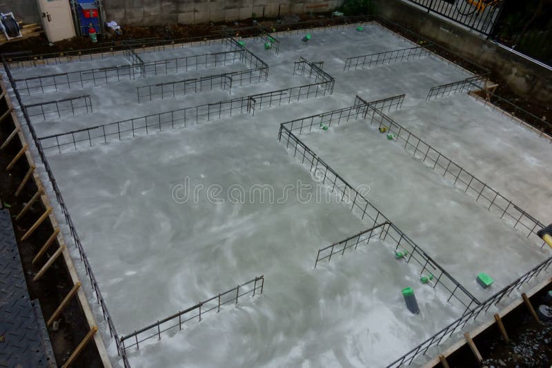 Concrete and Reinforcing Bar Combination Pattern of the Foundation of ...