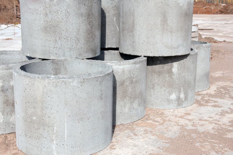 Concrete Rings for Mounting the Sewer. Material for the Construction of ...