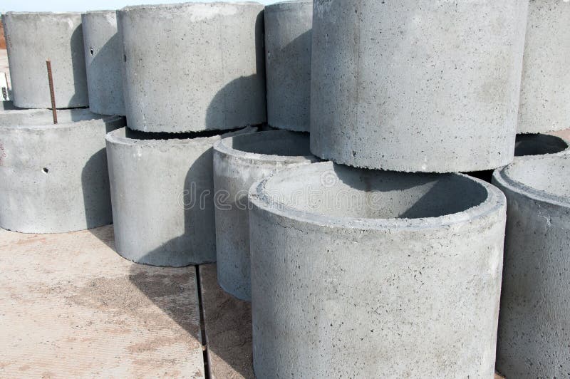 Concrete Rings for Mounting the Sewer. Material for the Construction of ...