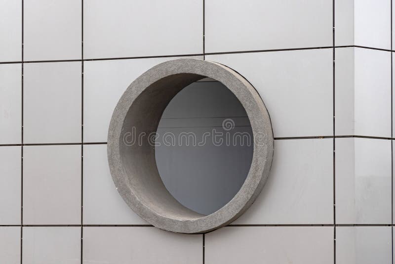 Concrete Round Window stock photo. Image of pipe, structure - 245234700