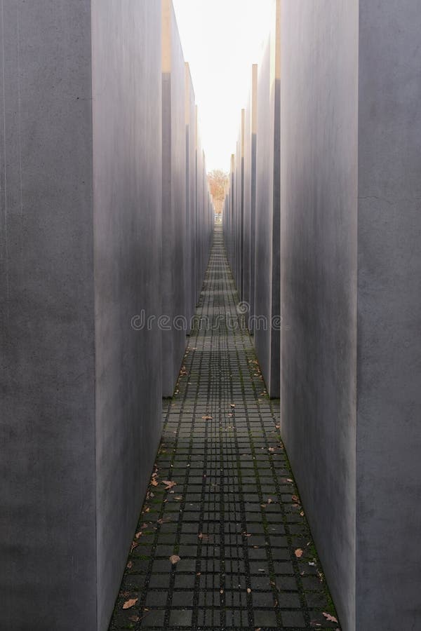 Concrete Rows of Monument in Berlin, Germany Stock Image - Image of ...