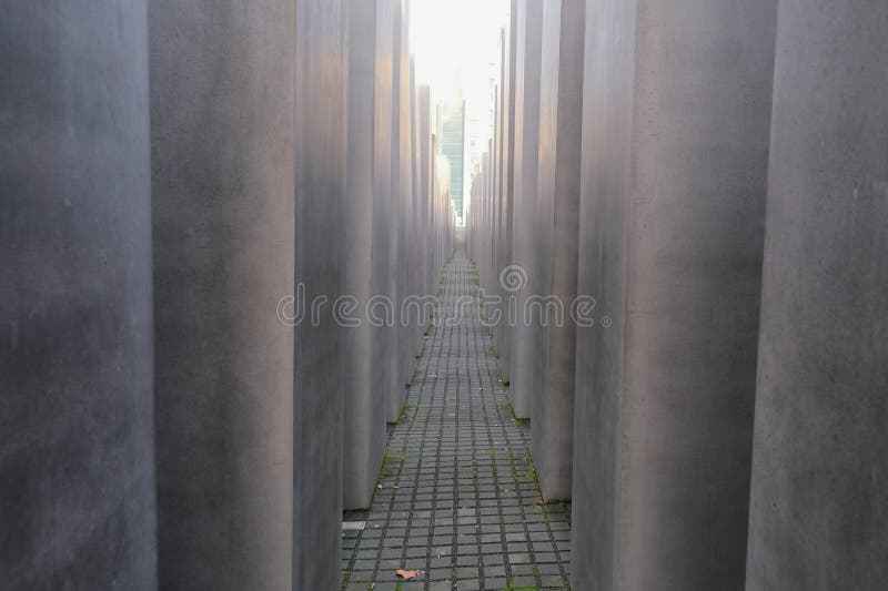 Concrete Rows of Monument in Berlin, Germany Stock Image - Image of ...