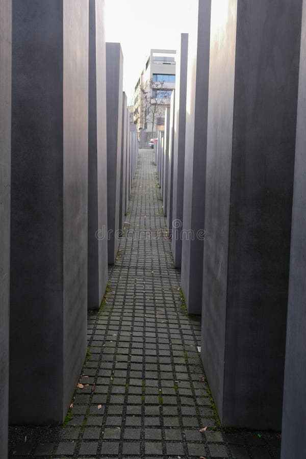 Concrete Rows of Monument in Berlin, Germany Editorial Stock Photo ...