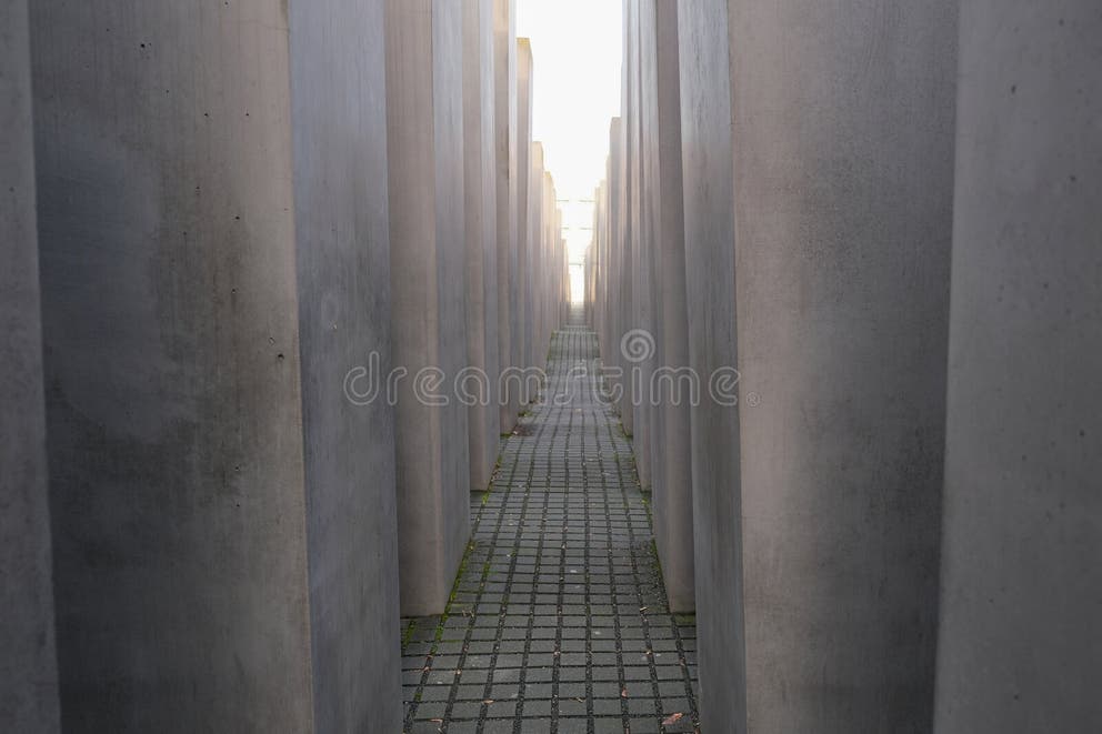Concrete Rows of Monument in Berlin, Germany Editorial Stock Photo ...