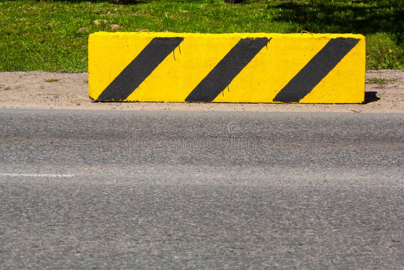 Security Road Block Concrete Safety Barrier Stock Photo - Image of ...