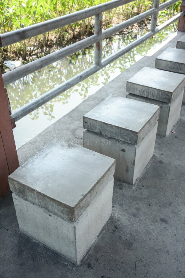 Concrete Seating in Bus Stop Stock Image - Image of waiting ...