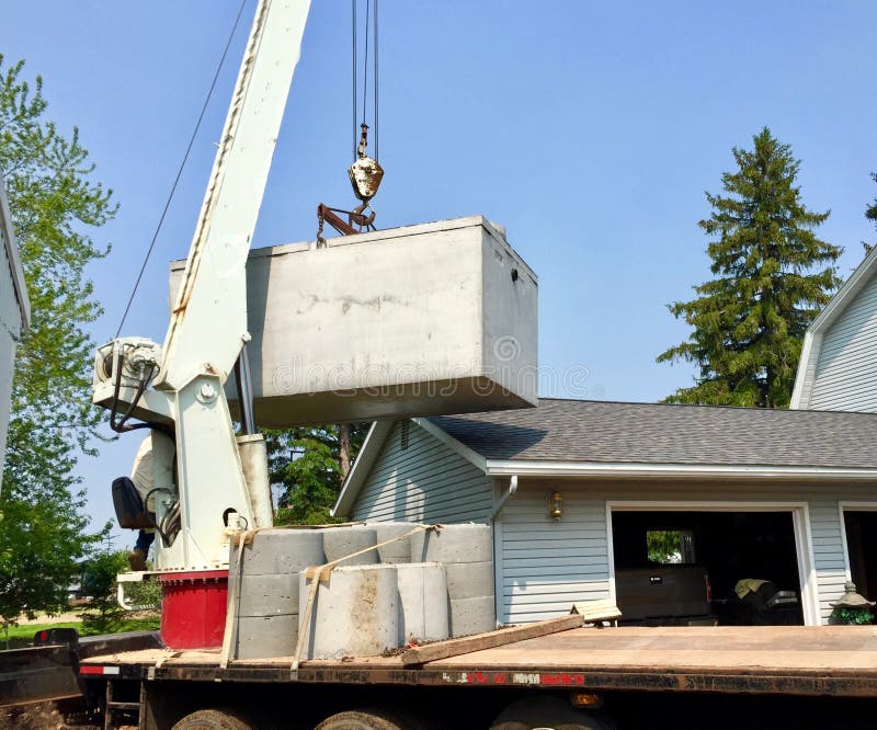 Septic Holding Tank for Office Trailer. Photo Image Stock Photo - Image ...