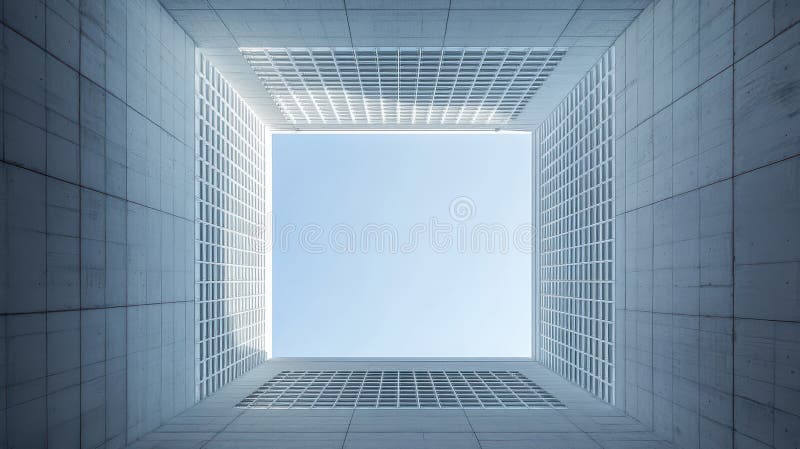 Concrete and Sky: an Architectural Vortex of Light and Form. Minimalist ...