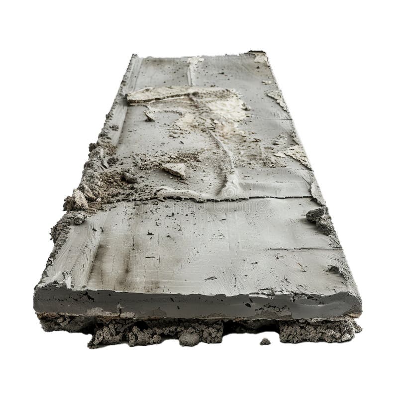 Concrete Slab with Construction Debris Isolated on Transparent Stock ...