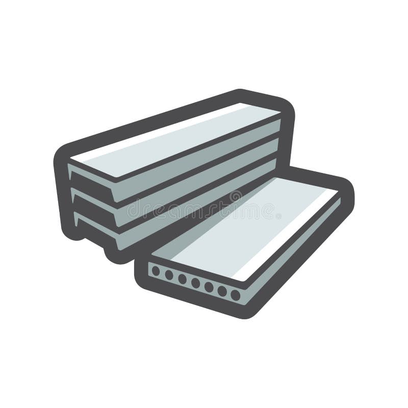 Concrete Slab Construction Material Vector Icon Cartoon Illustration ...