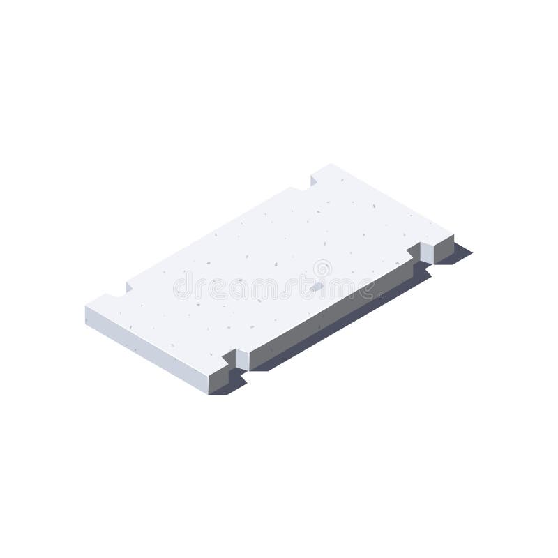 Concrete Slab Icon in Flat Style, Vector Stock Vector - Illustration of ...