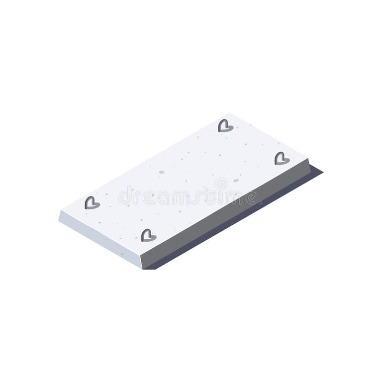 Concrete Slab Icon in Flat Style, Vector Stock Vector - Illustration of ...