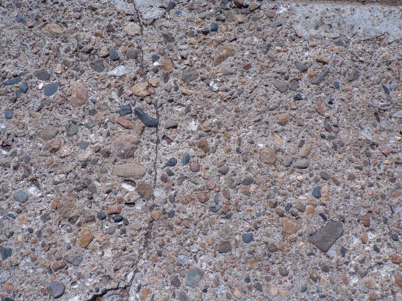 Concrete Slab with Stones Macro Close-up. Stock Image - Image of ...
