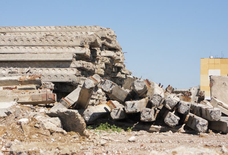 Stockyard Area of a Precast Concrete Manufacturer Stock Photo - Image ...