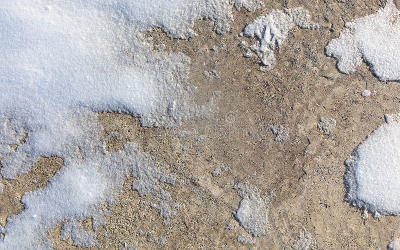 Concrete in the Snow in Winter. Stock Photo - Image of texture ...