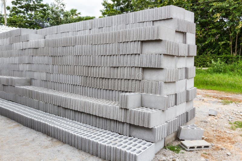 Concrete Solid Brick for Sale. Stock Image - Image of frame, pattern ...