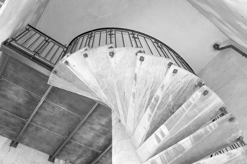 Concrete Spiral Staircase in a Stone Tower Stock Image - Image of ...