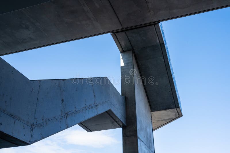 Concrete Stairs Going Up To a Bridge.. Stock Photo - Image of walking ...