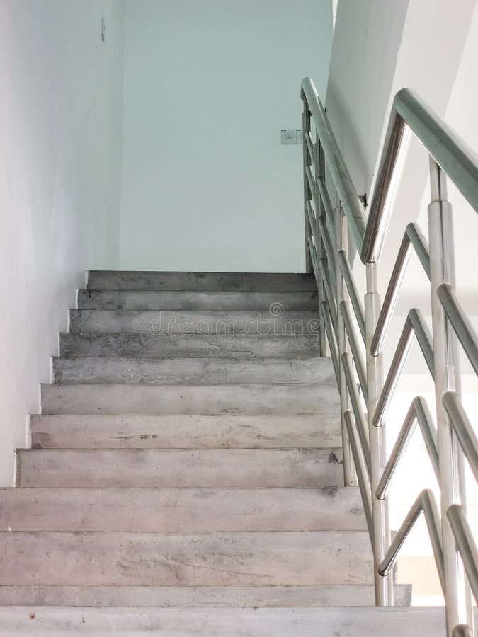 Concrete Stairs from Ground To Upward in the Modern Building. Selective ...