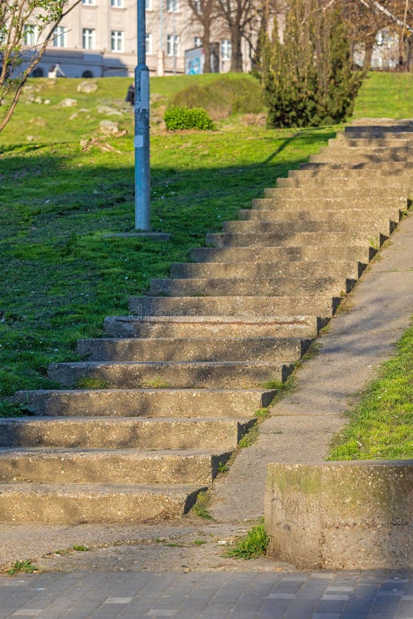 Concrete Stairs Park stock image. Image of exterior - 273349557