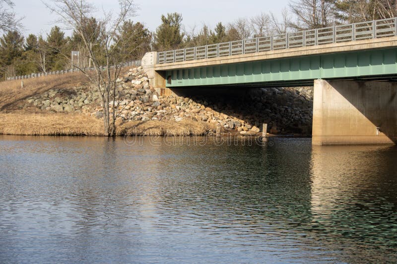 A Bridge Crossing the Menominee River Stock Image - Image of crossing ...