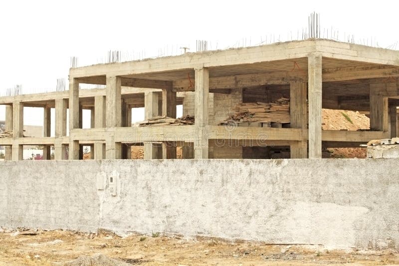 The Concrete and Steel Building Stock Image - Image of housing ...