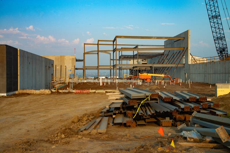 Concrete and Steel Frame Structure. Stock Photo - Image of framework ...