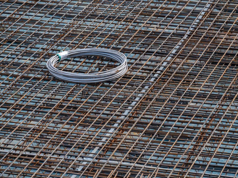 0499_concrete Steel Mats and Monier Iron for Floor Slab Stock Image ...