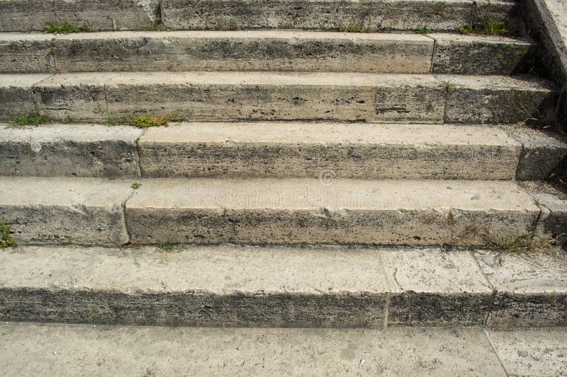 Concrete Steps Leading High Up Stock Image - Image of material ...