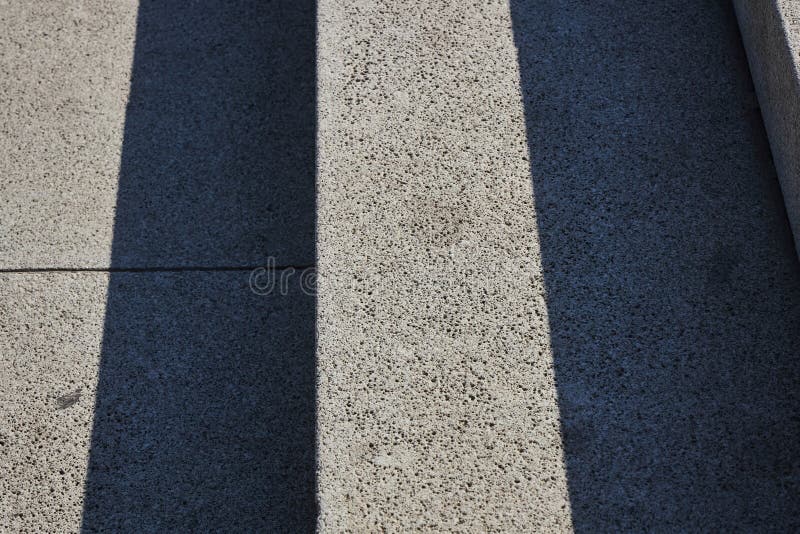 Concrete Steps of a Staircase Made of Gray Blocks. Straight Lines, Hard ...