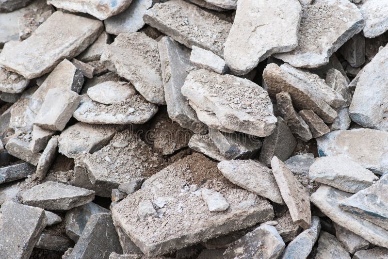 Concrete and stone rubble stock photo. Image of rubble - 76055770