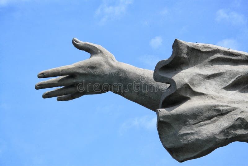 Concrete Stone Statue Female Hand Stock Photo - Image of east, culture ...