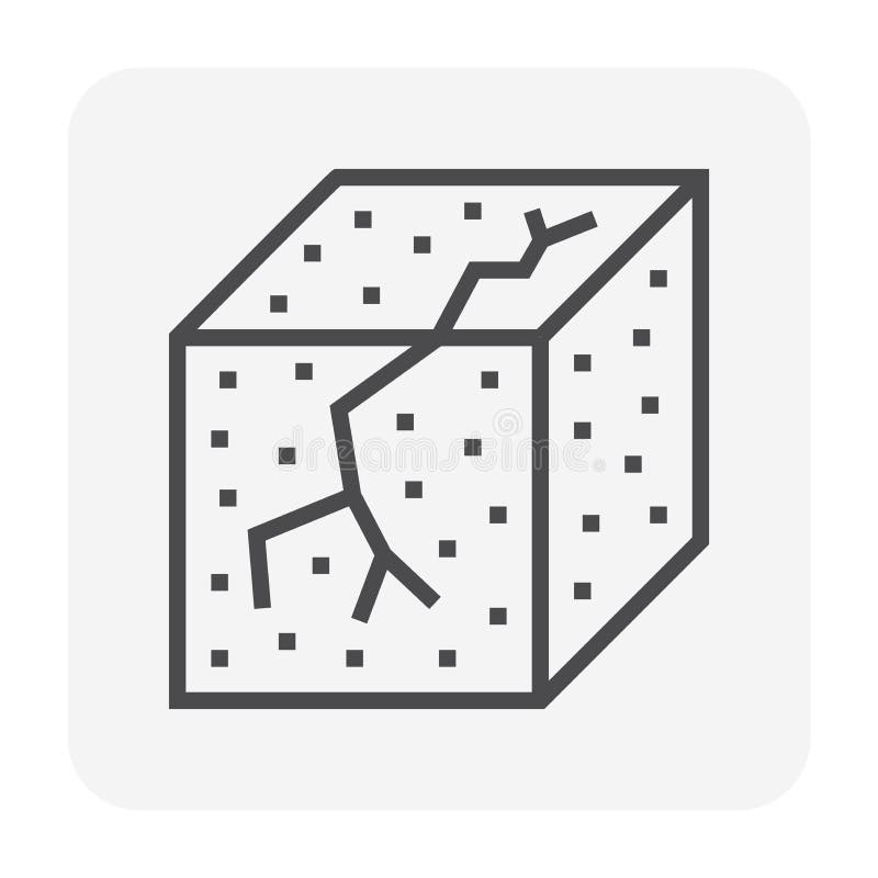 Concrete testing icon stock vector. Illustration of inspection - 160875371