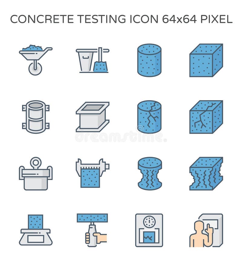 Concrete testing icon stock vector. Illustration of check - 123316424