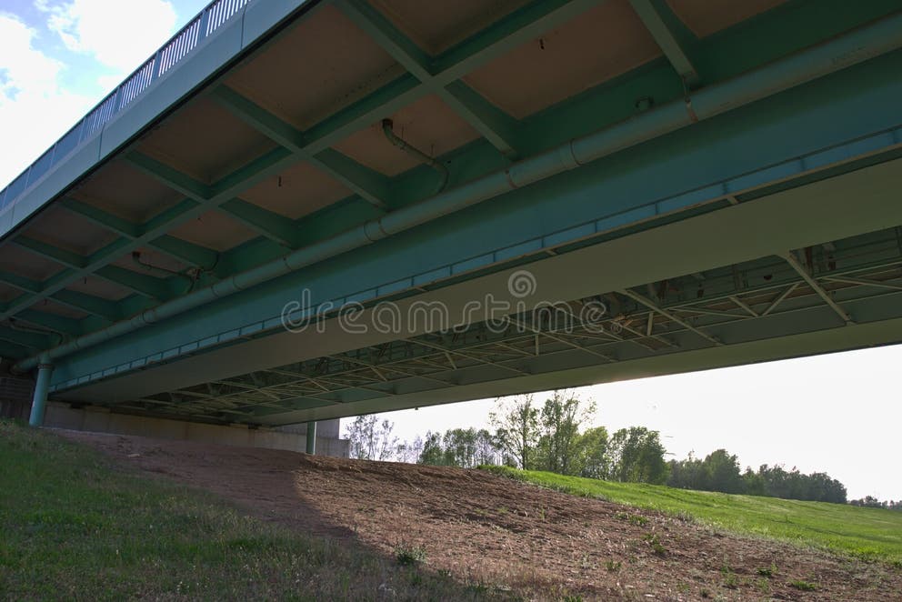 Steel Structural Elements of the Bridge. Concrete Pylons of the Bridge ...
