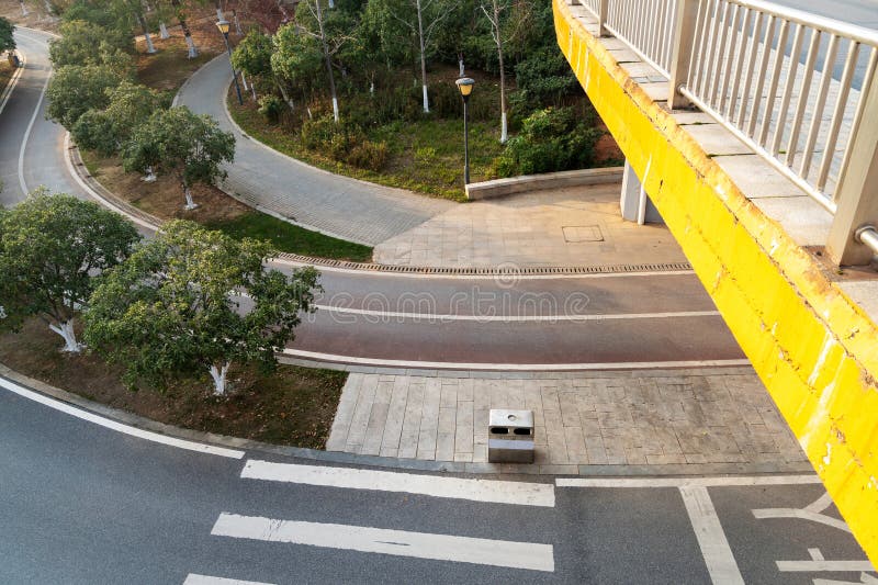 Concrete Structure and Asphalt Road Space Under the Overpass Stock ...