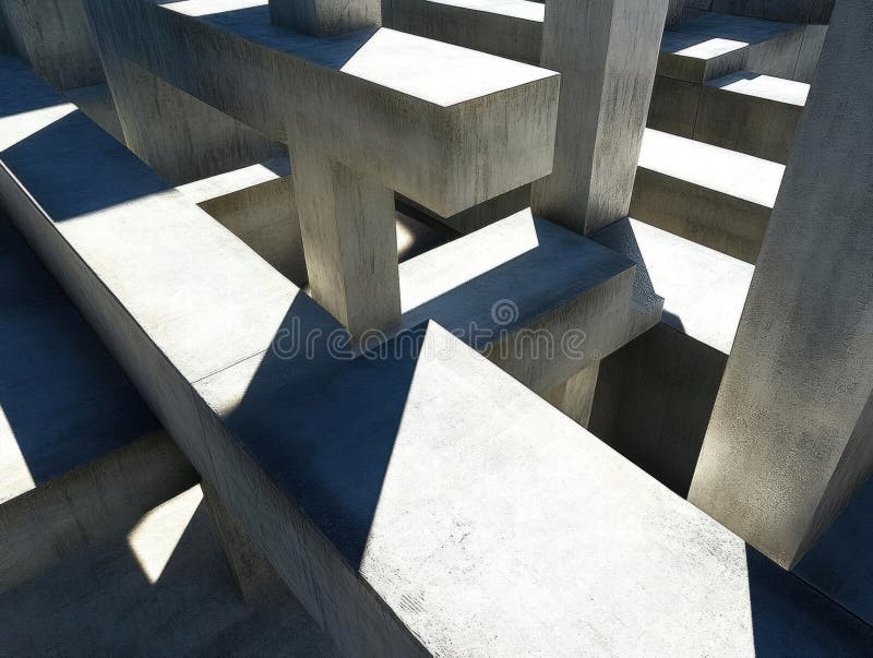 Concrete Structure Creates Intricate Maze with Light and Shadow Play ...