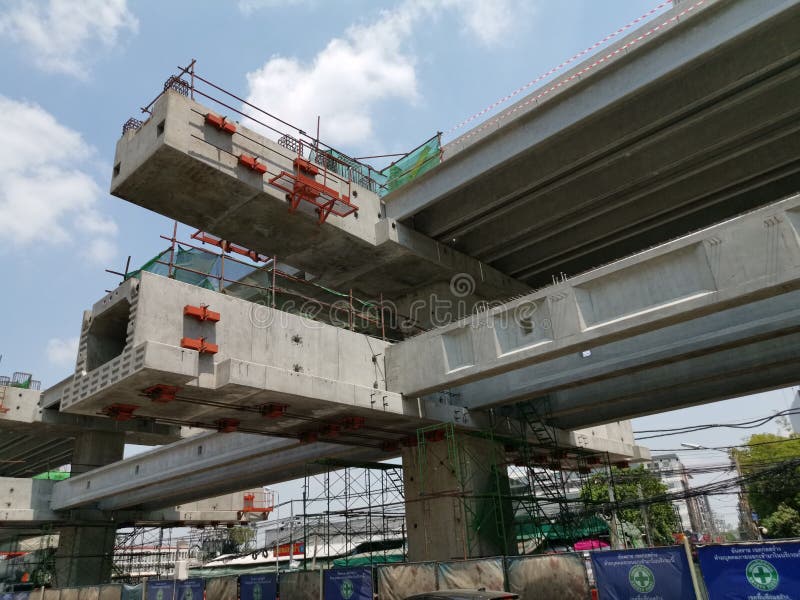 Concrete Structure at the Elevated Pink Line Construction Site ...