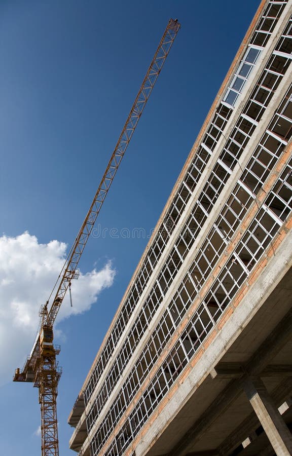 Concrete Structure of a New Apartment Building Stock Image - Image of ...
