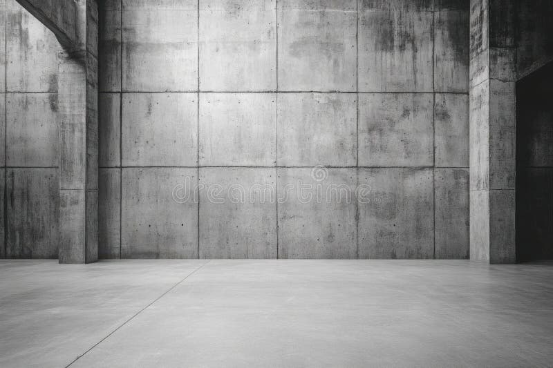 Concrete Structure Reflects Minimalist Concept, Showcasing Industrial ...