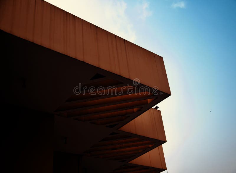 Concrete Structure of a Rooftop of a Building Stock Photo - Image of ...