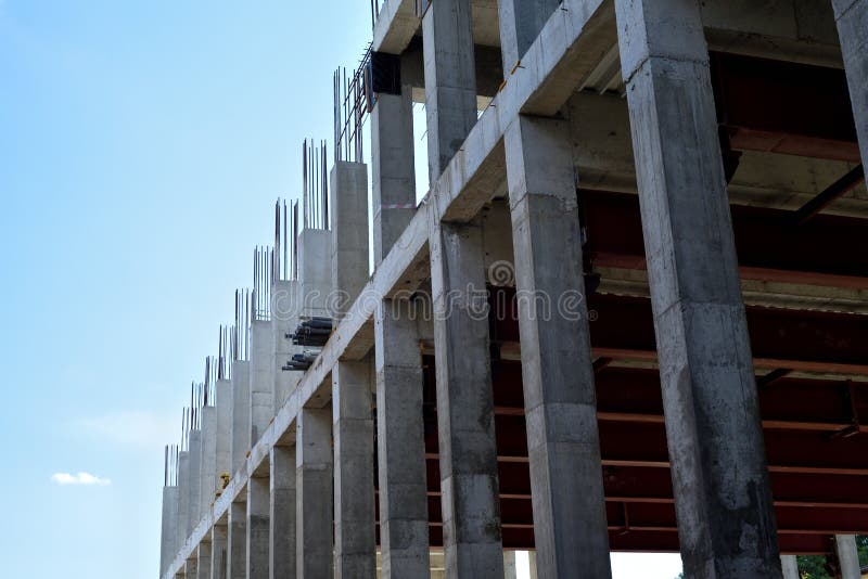 Concrete Structure is Under Construction. Stock Photo - Image of beam ...
