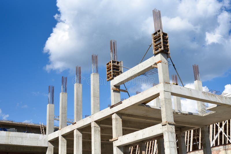 Concrete Structure is Under Construction. Stock Photo - Image of block ...