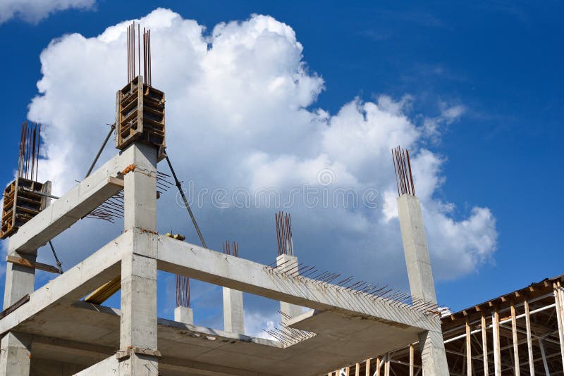 Concrete Structure is Under Construction. Stock Photo - Image of ...