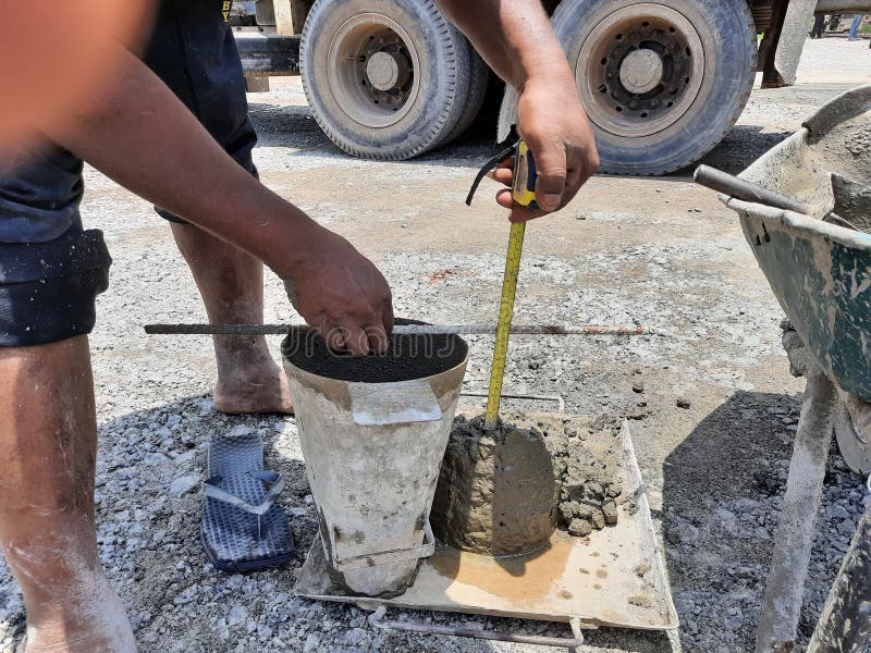 Concrete sump testing stock photo. Image of sump, concrete - 250773848