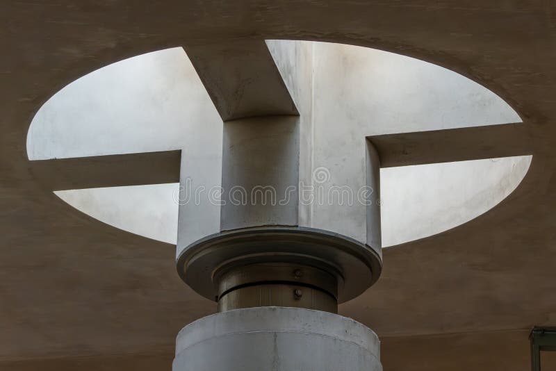 A Concrete Support with a Hole in the Middle. Stock Photo - Image of ...