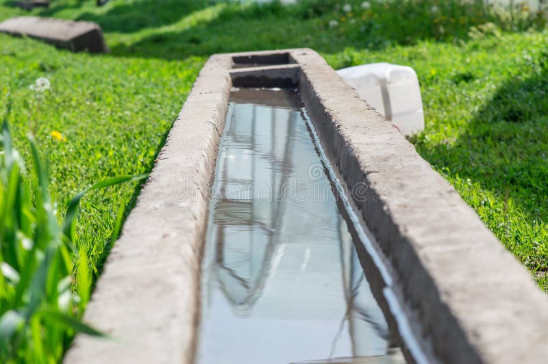 Concrete Support with Water Stock Image - Image of support, pole: 70882479