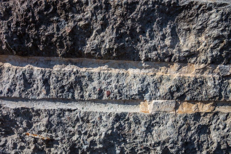 Concrete Surface with Horizontal Strips Stock Image - Image of ...