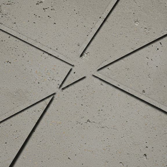 Concrete Surface with Intersecting Diagonal Cuts Forming Triangular ...