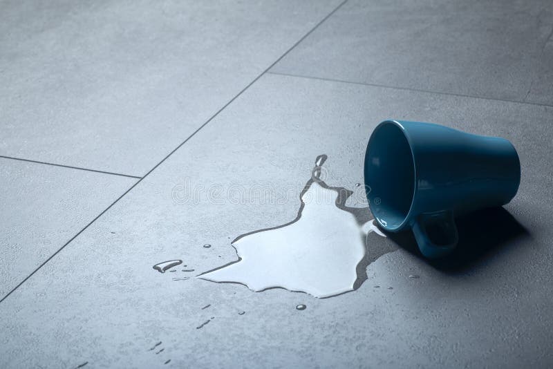 Concrete Surface with Spilled Water and Liquid. Concrete Stone Floor ...